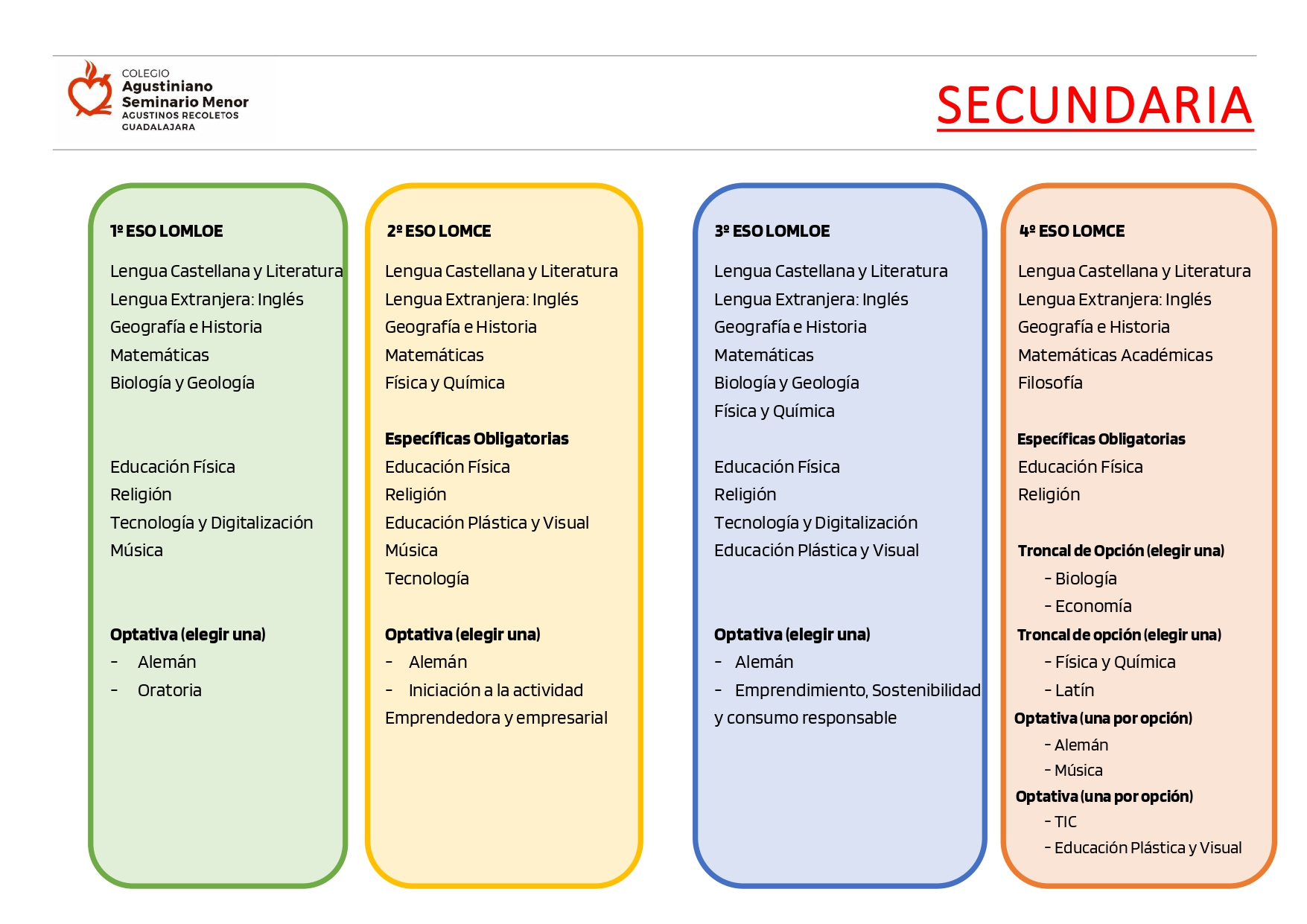 Secundaria. ESO - Agustiniano